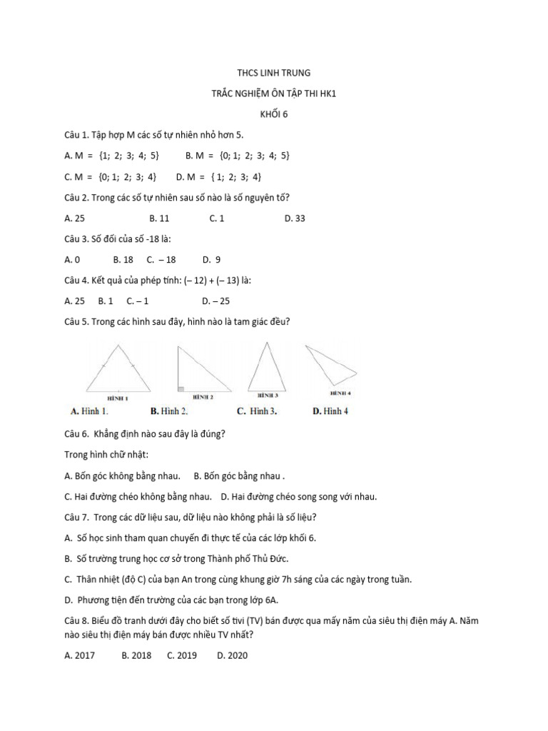 30 câu trắc nghiêm ôn thi HK1 (23-24) | PDF