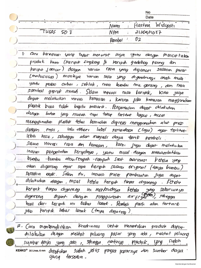 Hastina Widyasti - 2120401057 - KWU 7 | PDF