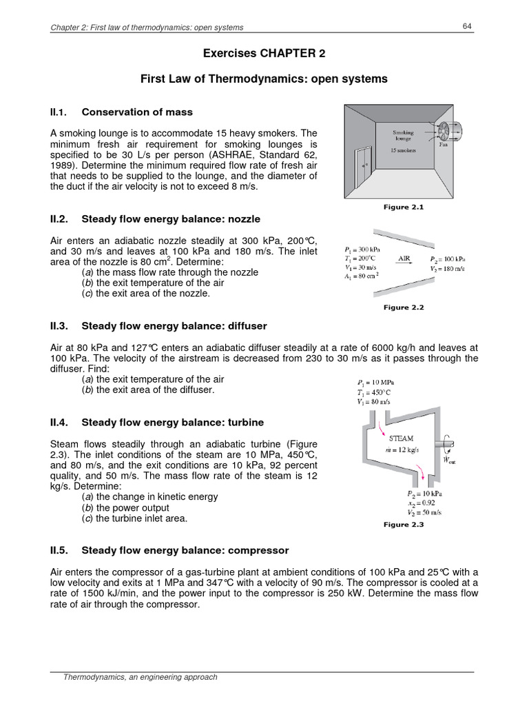 Ex - C2 - First Law of Thermo Open Systems | PDF | Steam | Heat
