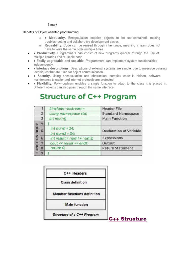 5 Mark C++ | PDF | Data Type | Integer (Computer Science)