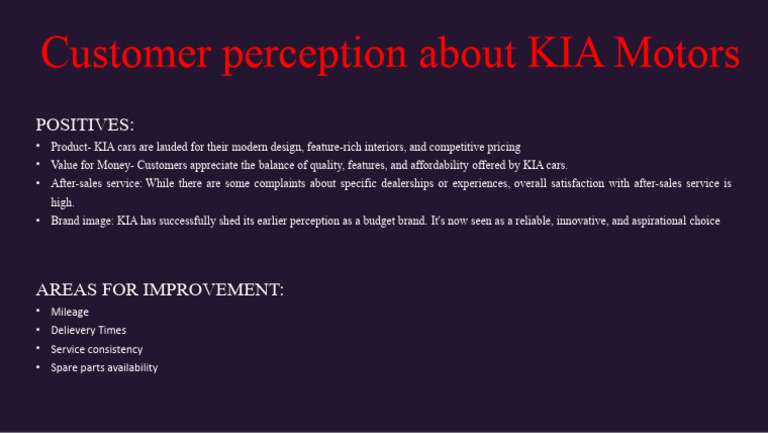 KIA Motors: Customer Perception Insights | PDF | Business
