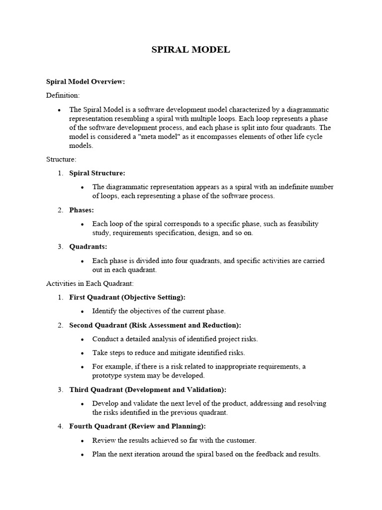Spiral Model | PDF | Software Development Process | Risk