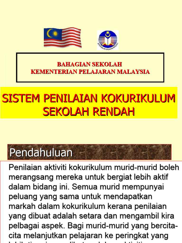 Sistem Penilaian Kokurikulum 2007 | PDF