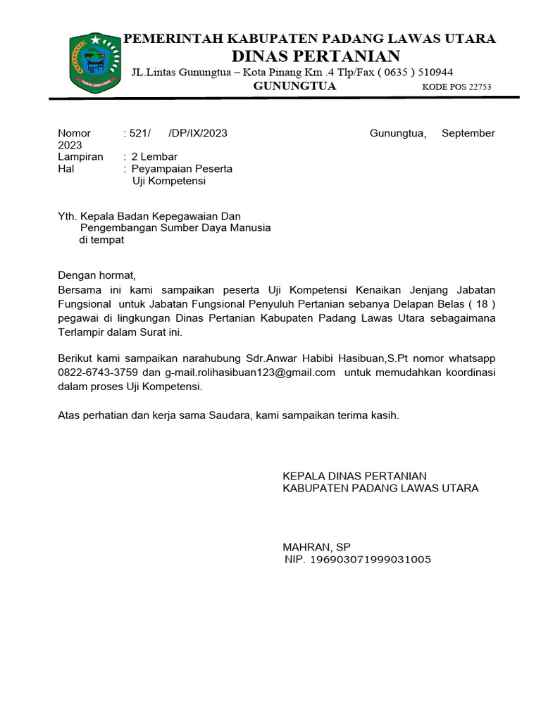 Surat Usulan Ukom | PDF
