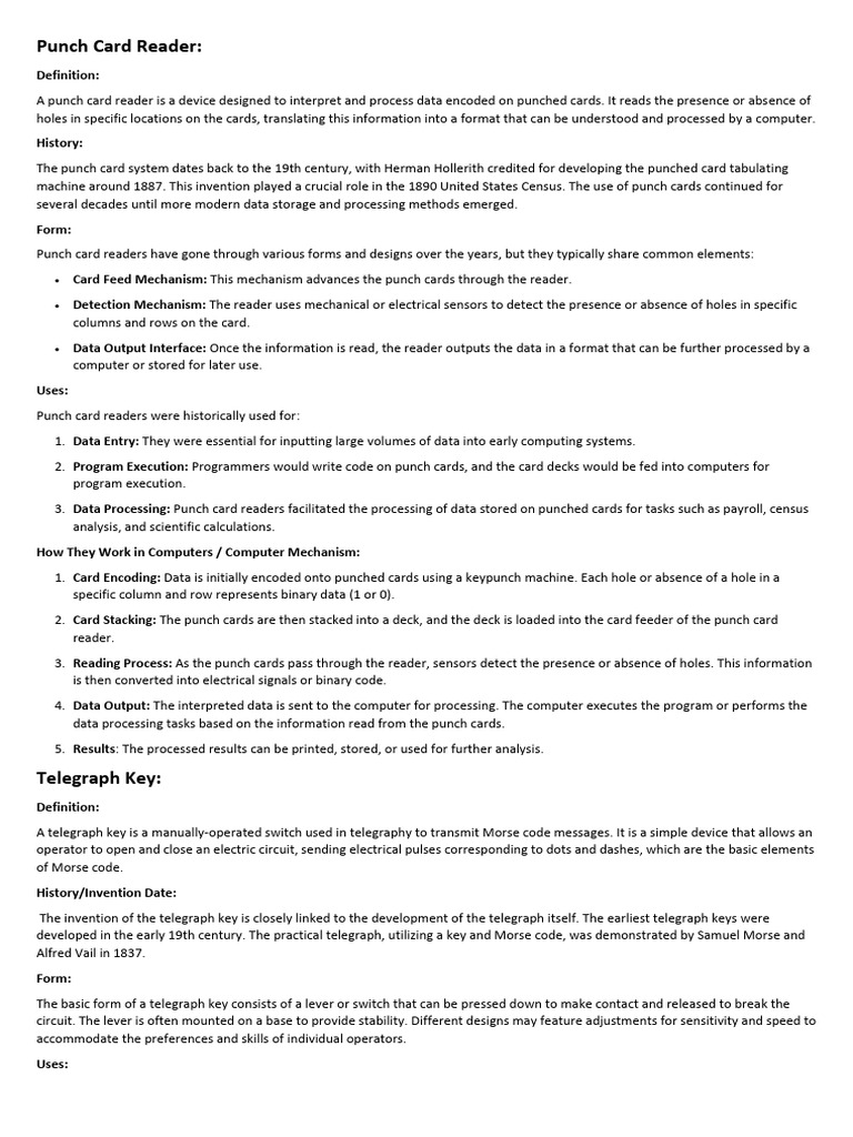 Early Input Devices | PDF | Image Scanner | Computer Keyboard