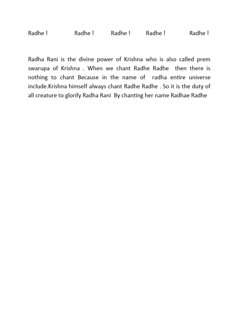 Radhe Radhe Radhe Radhe Radhe | PDF