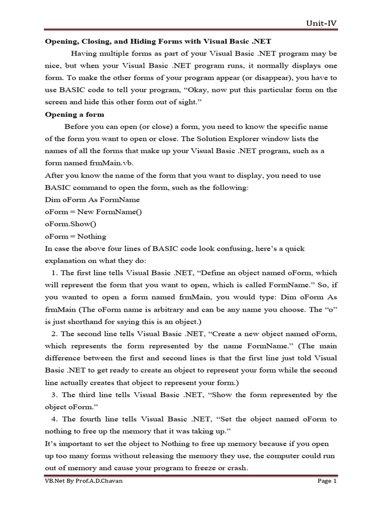 Unit Iv | Download Free PDF | Button (Computing) | Window (Computing)