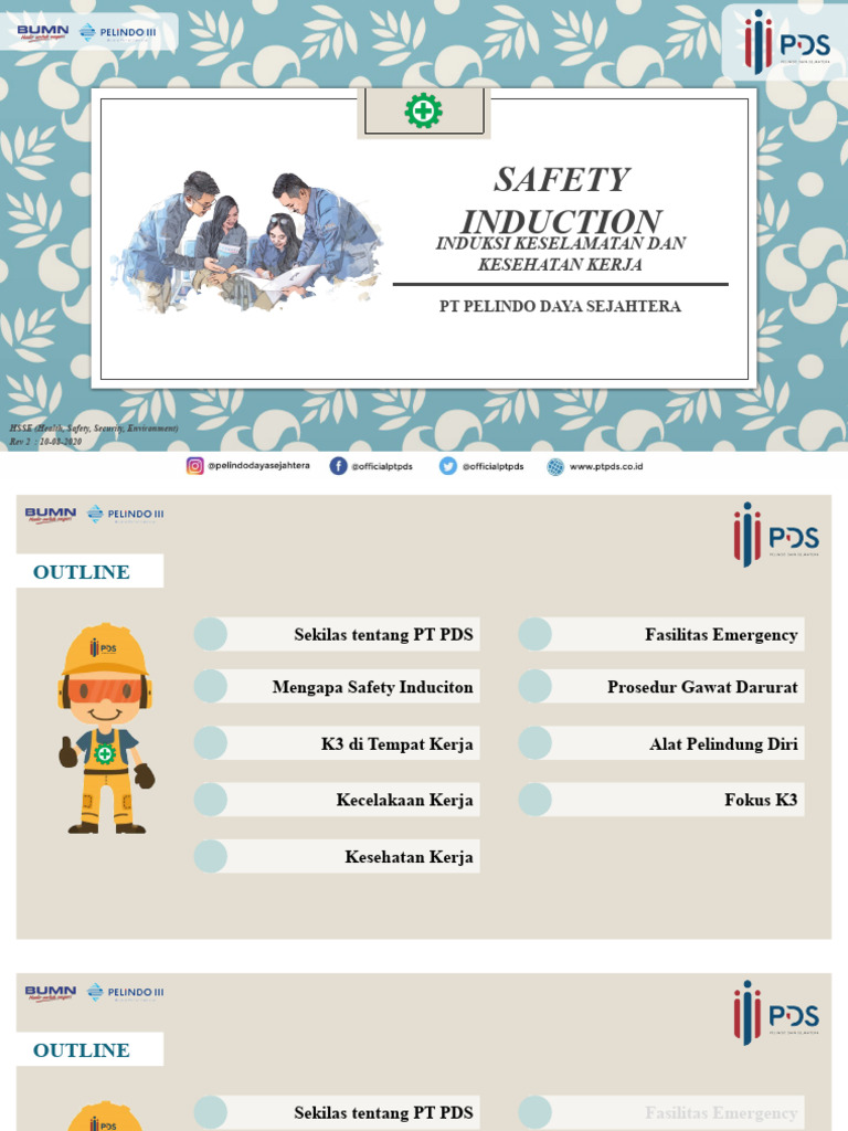 Induksi Keselamatan Karyawan Baru | PDF