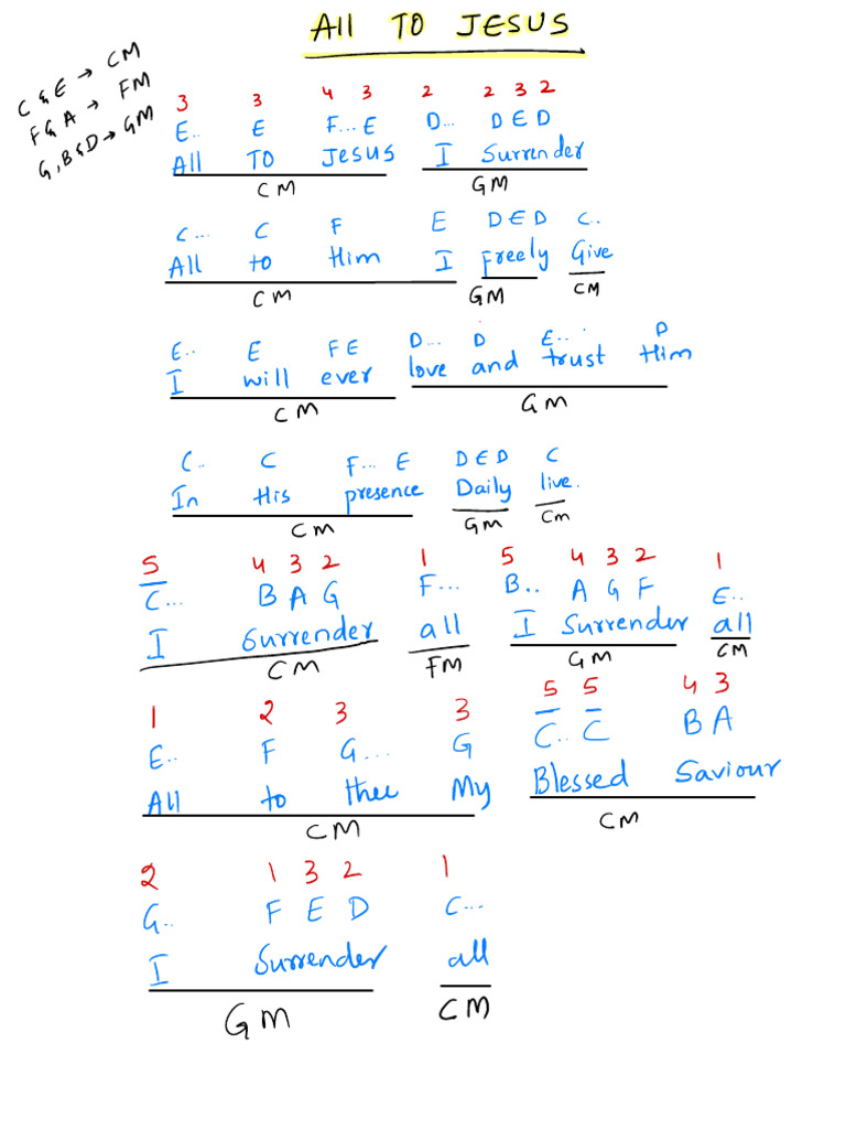 All To Jesus With Chords | PDF