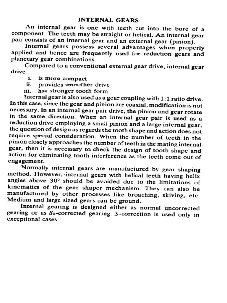 Internal Gears Pdf