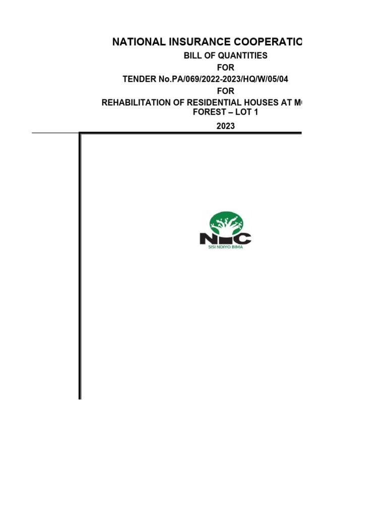 BILL OF QUANTITIES - FOREST FINAL TANePS (PRICED-24AUG2023 | PDF ...