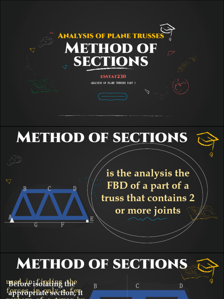 Plane Truss Analysis: Method of Sections | PDF | Truss | Applied And ...