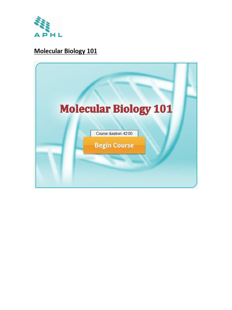 Molecular Biology | PDF | Polymerase Chain Reaction | Dna Sequencing