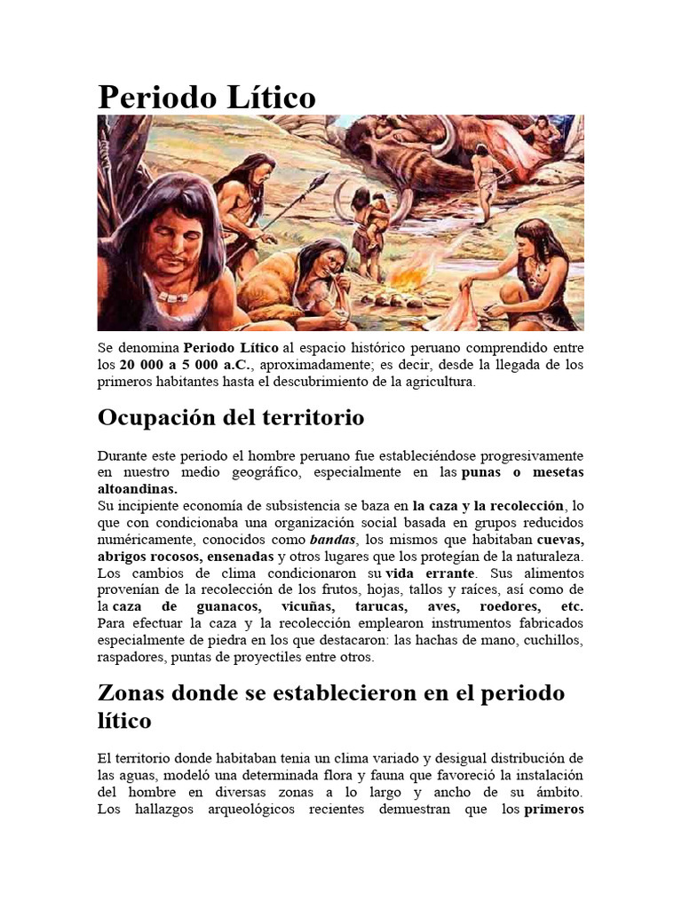Periodo Lítico | PDF