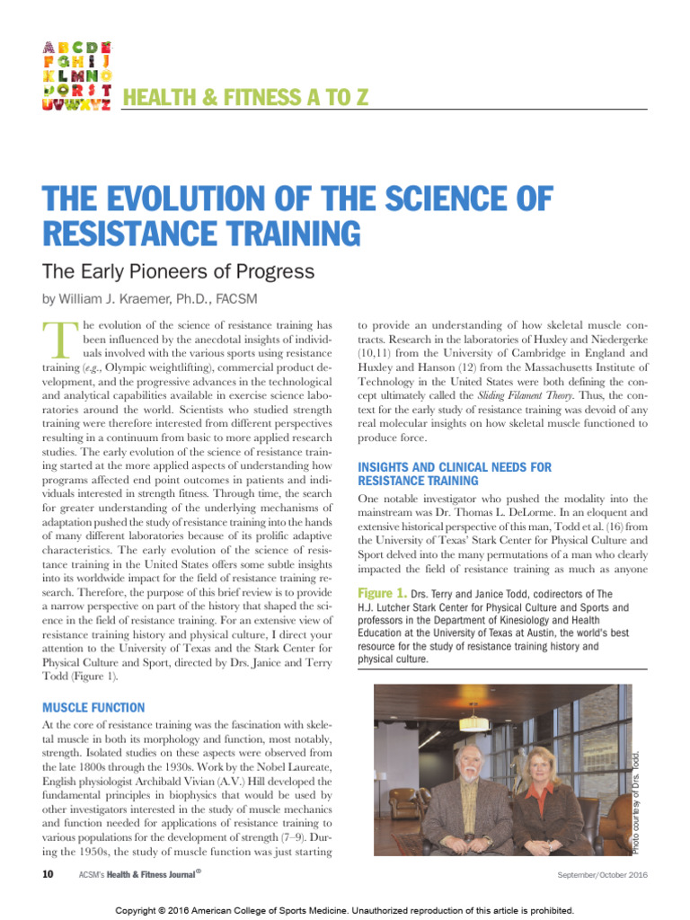 Kraemer - 2016 - The Evolution of The Science of Resistance - Aula - 1 ...