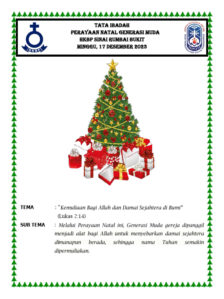 Tata Acara Natal Generasi Muda 2023 | PDF