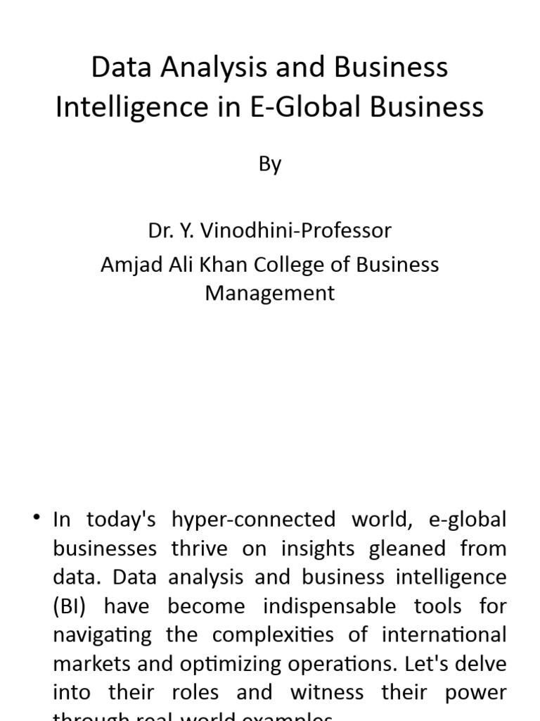 Data Analysis and Business Intelligence in EGB | PDF | Business ...