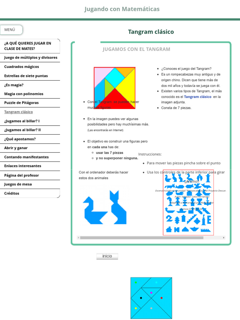 Tangram Clásico | PDF | Triángulo | Rectángulo