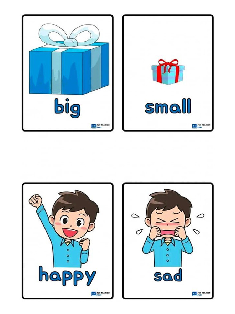 Opposites Flash Card | PDF