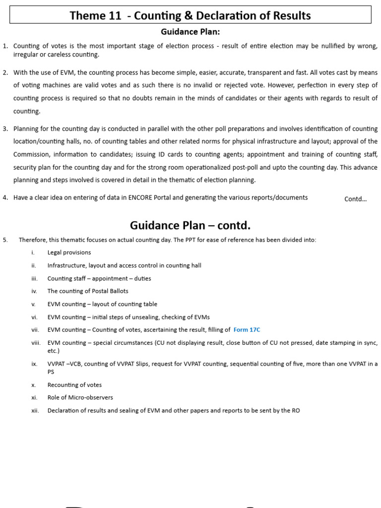 Election Vote Counting Procedures Guide | PDF | Absentee Ballot ...