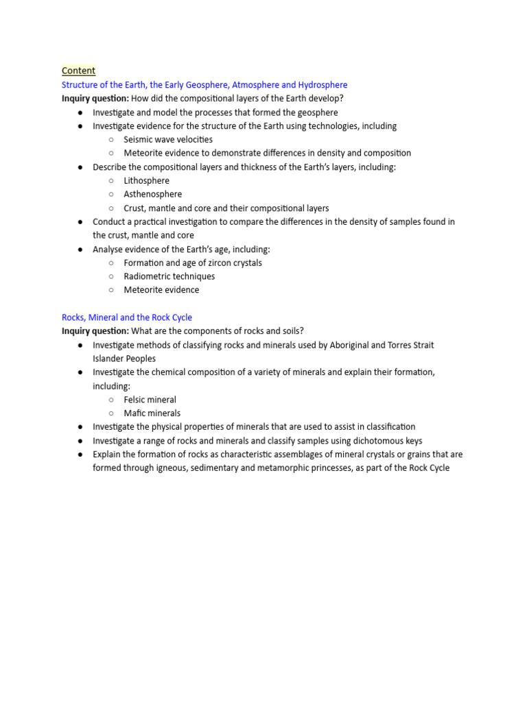 EES Notes - Module 1 - Earth's Resources | PDF | Rock (Geology ...