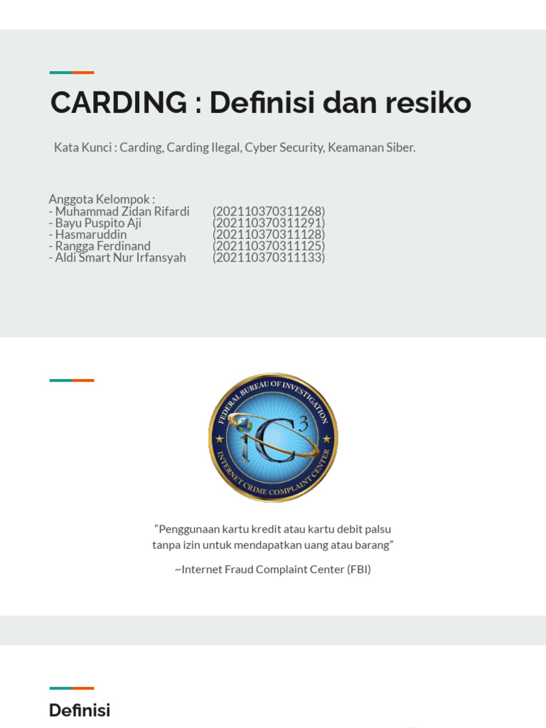 Etika Profesi Kelompok 5 (Carding) | PDF