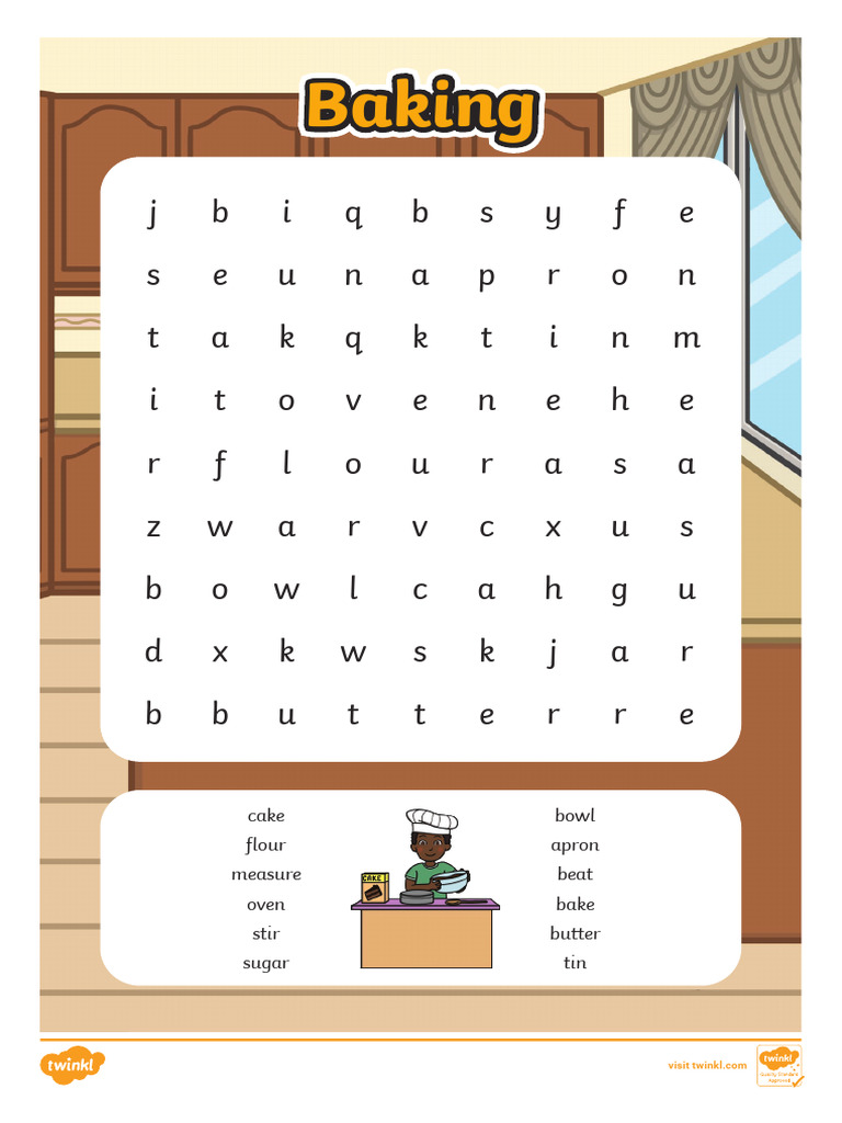 Baking Word Search | PDF