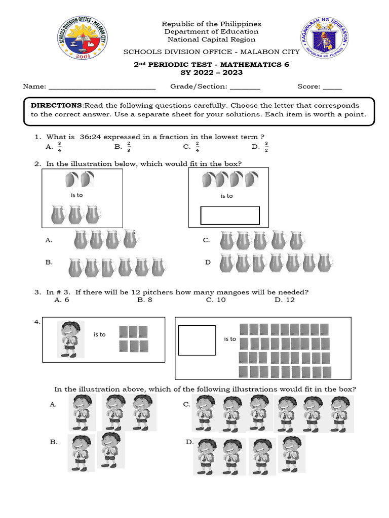 Grade 6 2nd Q Final | PDF | Mathematics