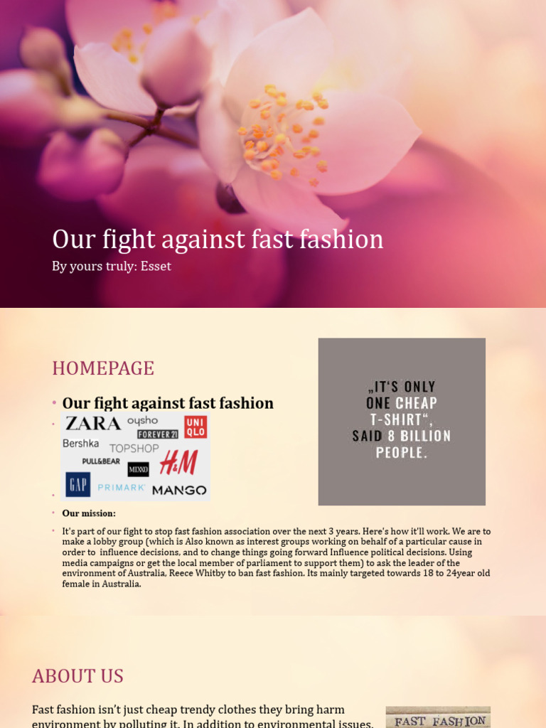 Our Fight Against Fast Fashion: by Yours Truly: Esset | PDF | Fashion ...