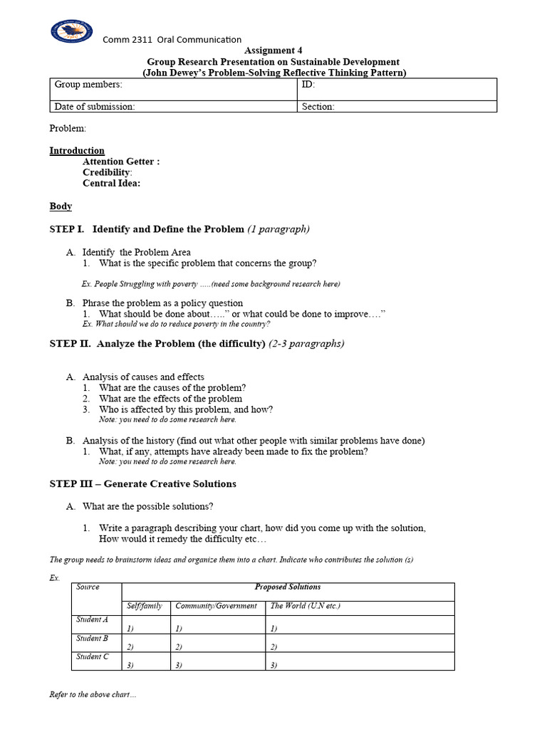 Assign 4 Group Research Written Report Template | PDF | Communication | Cognitive Science