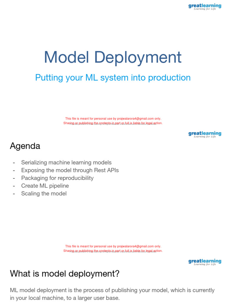 Model Deployment - Slide | PDF | Proprietary Software | Computing