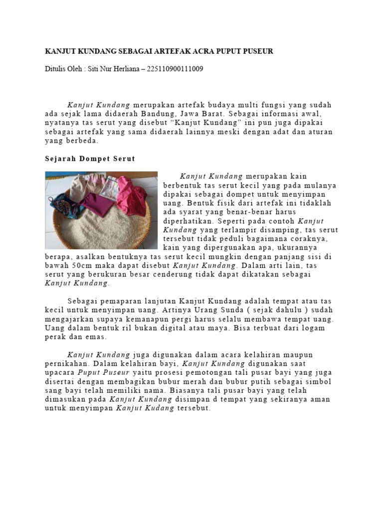 Artikel Artefak Budaya - Kanjut Kundang | PDF | Ilmu Sosial | Agama & Spiritualitas