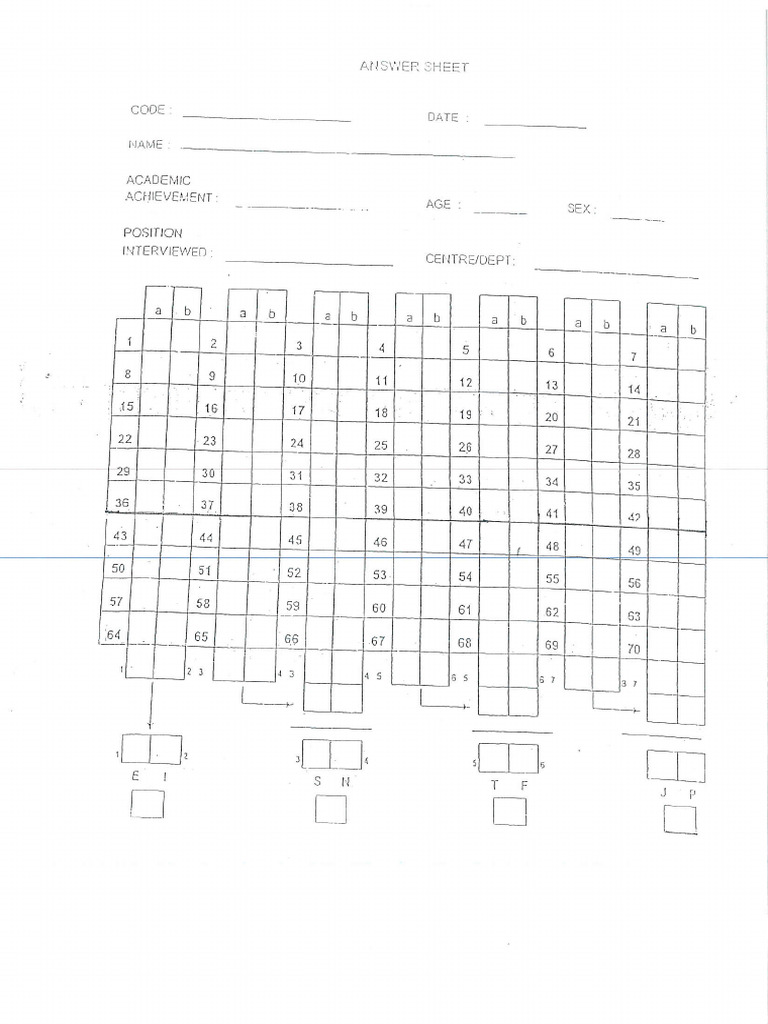4.1 Answer Sheet | PDF