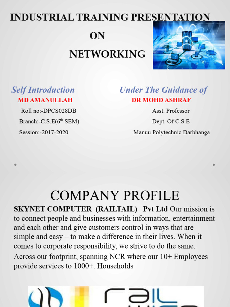 MD AMANULLAH PPT - PPT-1 | PDF | Network Topology | Computer Network