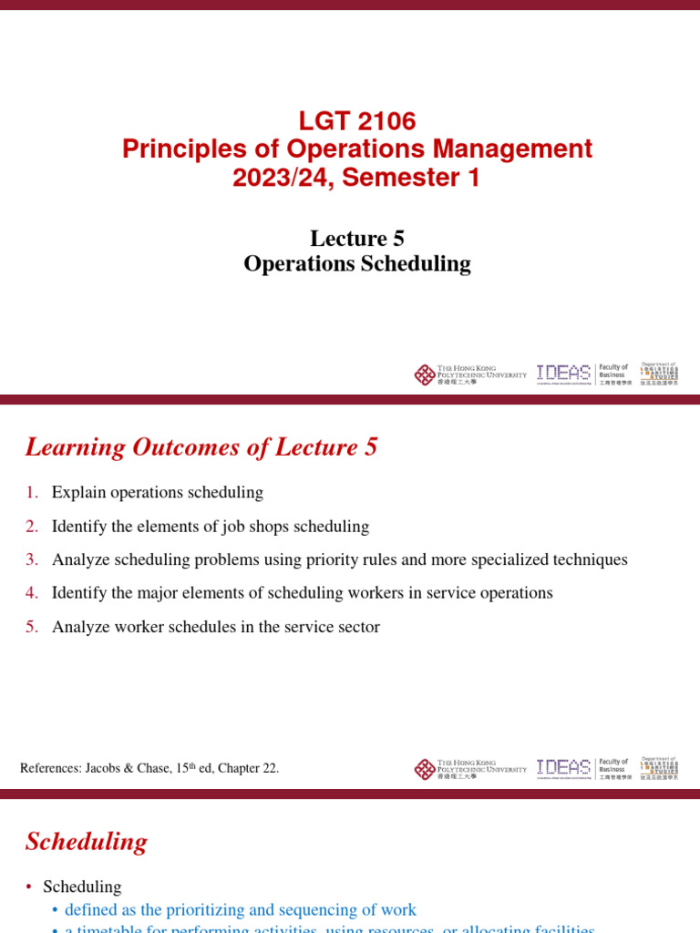 Lect 5 | PDF | Scheduling (Computing) | Scheduling (Production Processes)