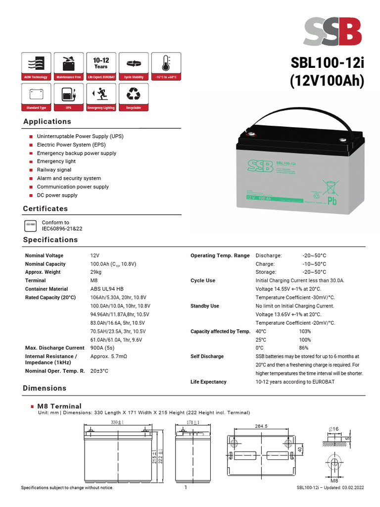 SBL100 12i | Download Free PDF | Power Supply | Electrical Components