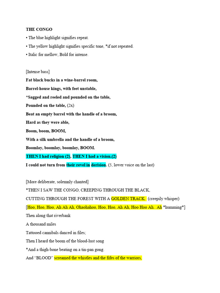 THE-CONGO Poem | PDF