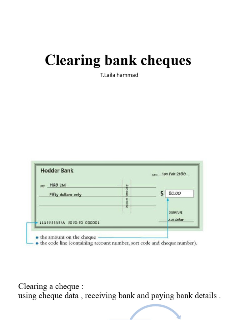 Clearing Bank Cheques | PDF | Cheque | Clearing (Finance)