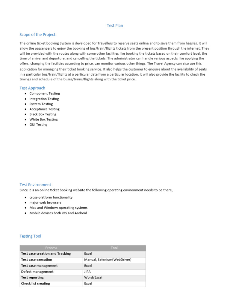 Test Plan | PDF | Selenium (Software) | Computing