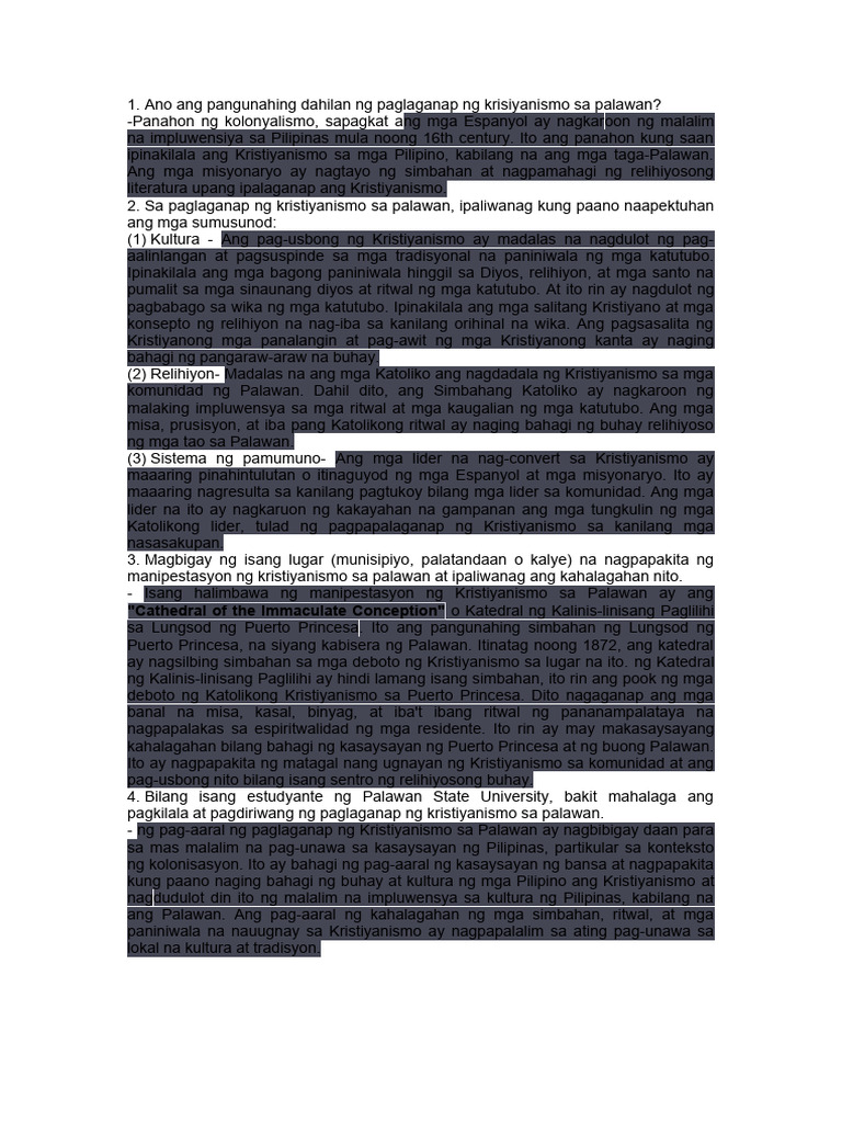 Palawan Studies | PDF