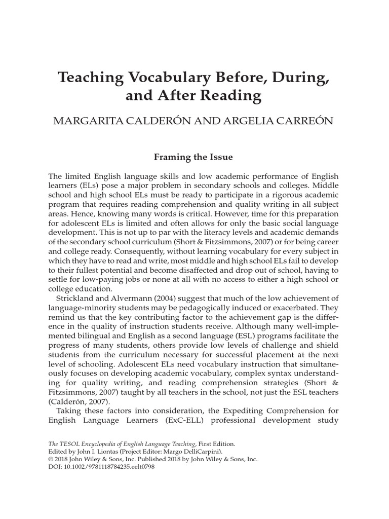 The TESOL Encyclopedia of English Language Teaching - Teaching ...