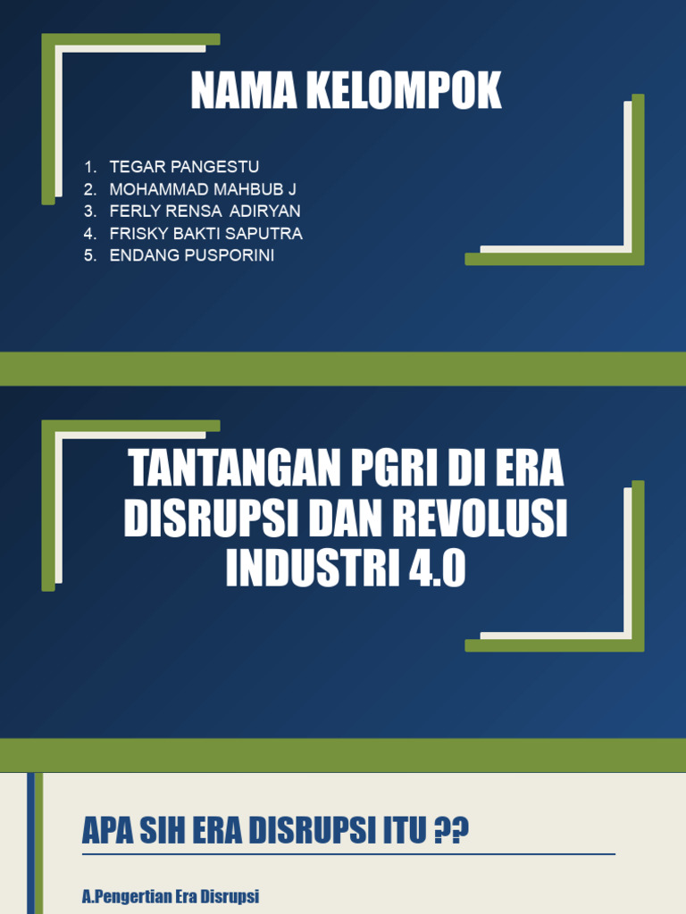 Tantangan PGRI di Era Disrupsi 4.0 | PDF | Karier & Perkembangan