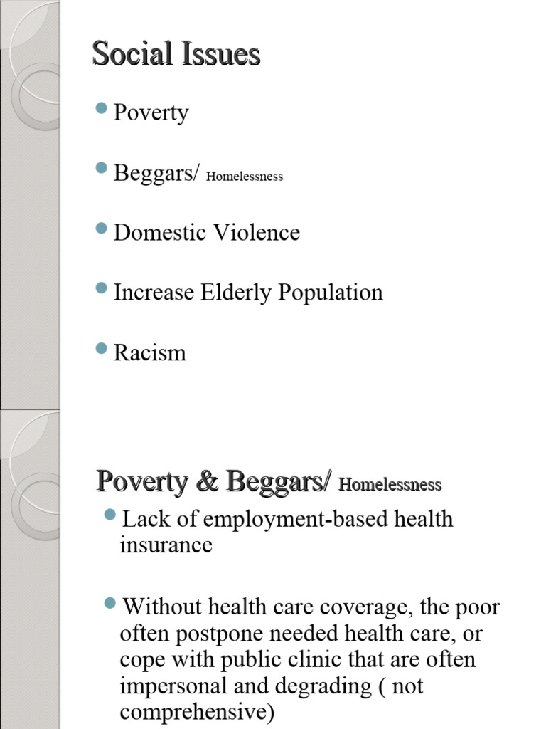 Social Issues - Class 10 | PDF | Homelessness | Violence