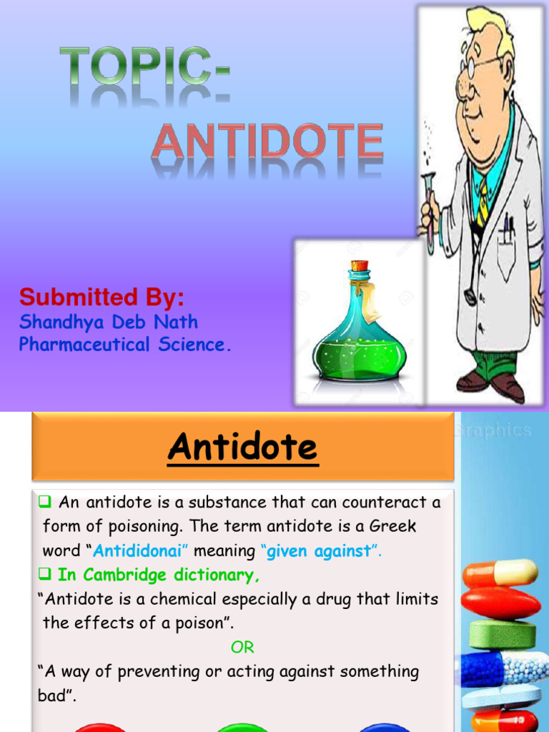 Antidote 161102141023 | PDF | Cyanide | Poison