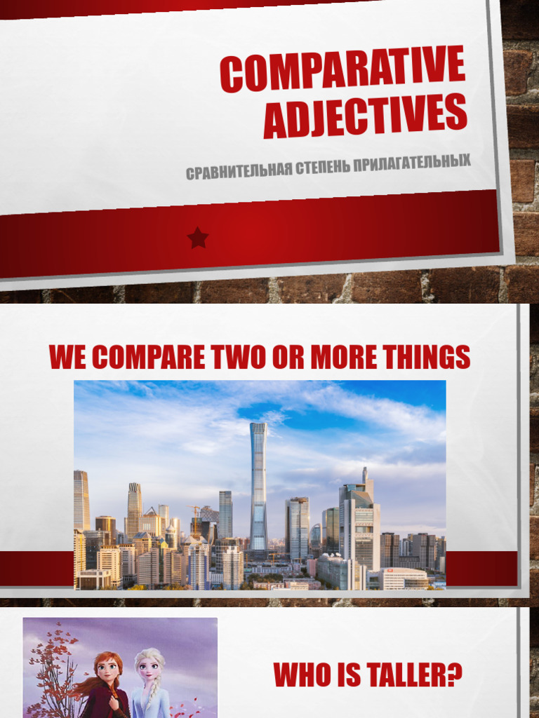 Comparative Adjectives | PDF
