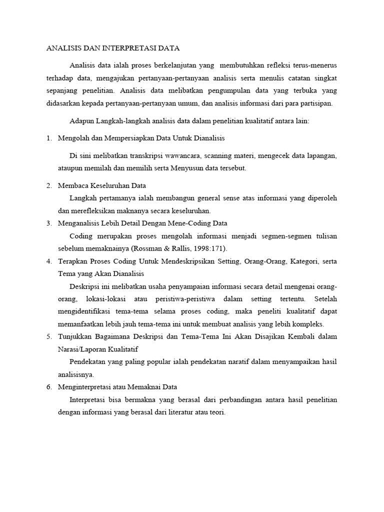Analisis Dan Interpretasi Data | PDF | Karier & Perkembangan | Seni