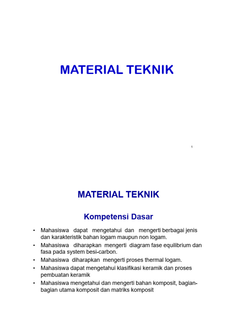 Karakteristik Dan Sifat Material Teknik Pdf Teknologi Rekayasa