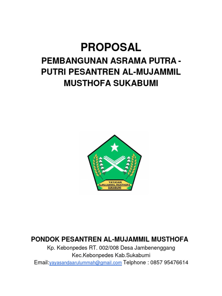 Proposal Pembangunan Asrama Pesantren | PDF