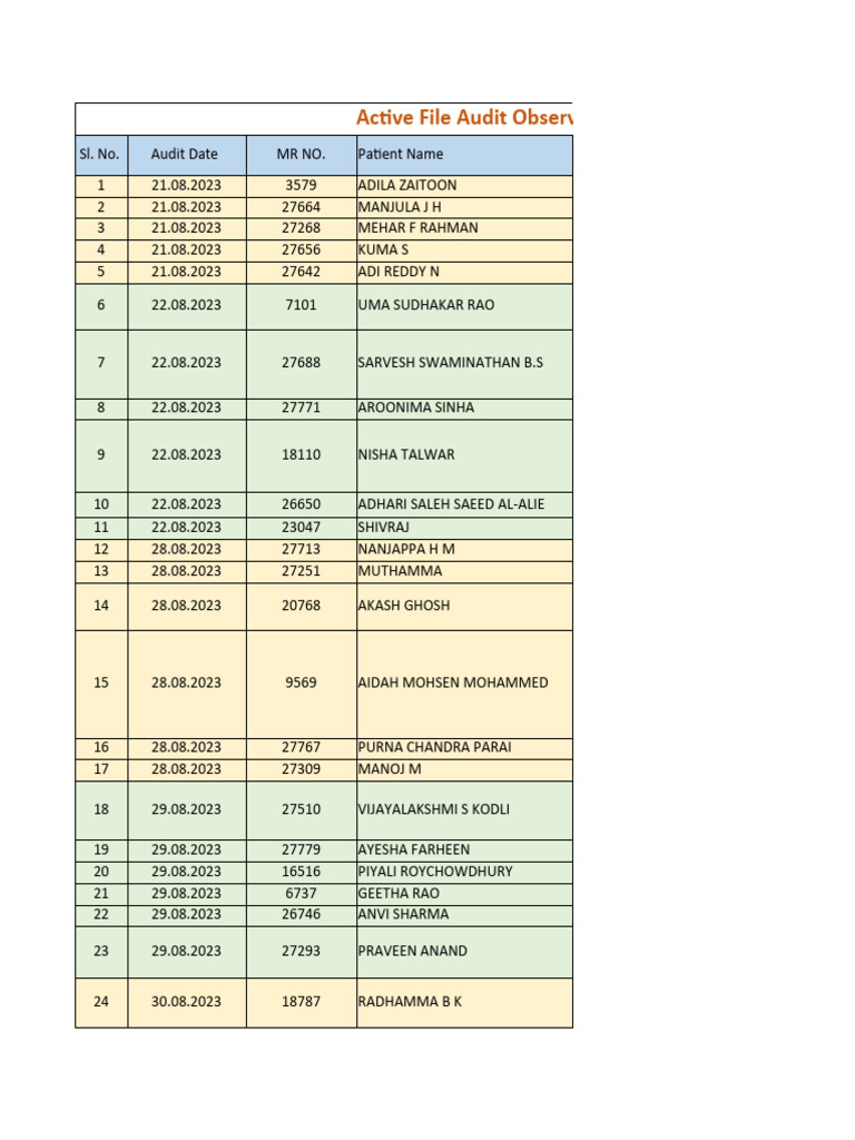 Active Files Observation Tracker | PDF | Nursing | Allergy