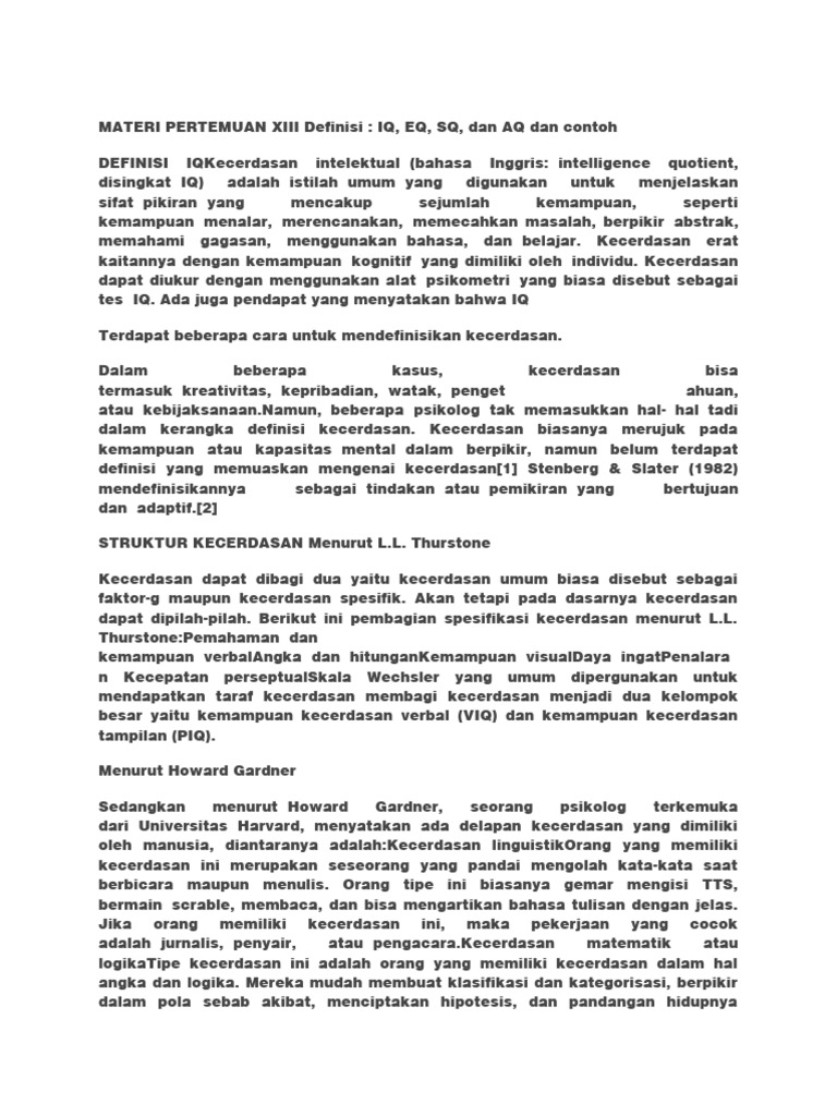 MATERI PERTEMUAN XIII Definisi | PDF | Sains & Matematika